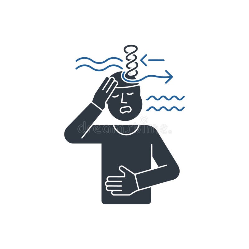Dizzy Person Headache Icon stock vector. Illustration of dizziness ...