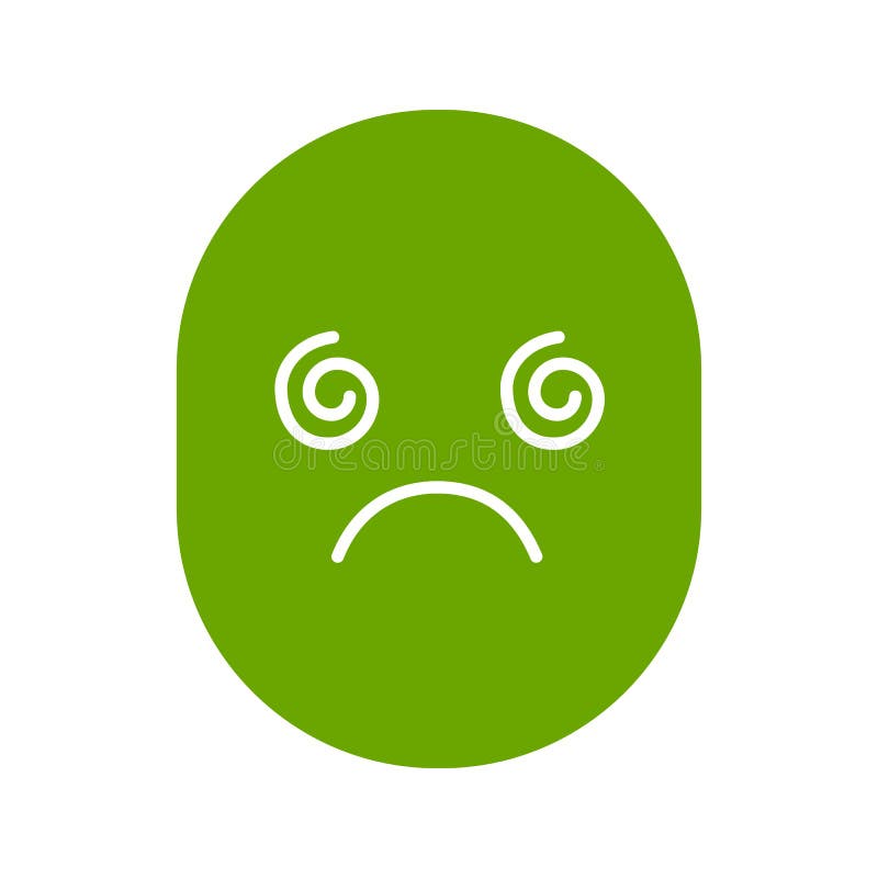 Dizzy smile glyph icon stock vector. Illustration of smiley - 175336186