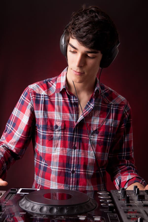 DJ stock photo. Image of earphone, color, dance, handsome - 25020106
