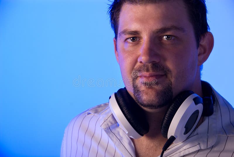 DJ stock photo. Image of male, audio, mixing, casual, headphones - 7538184