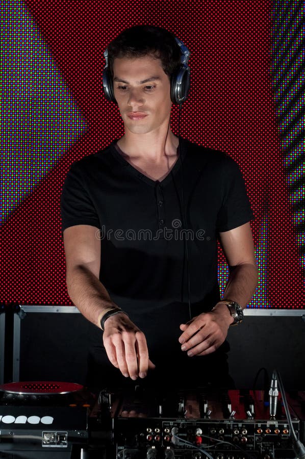 Dj in action stock photo. Image of club, nightclub, life - 24679298