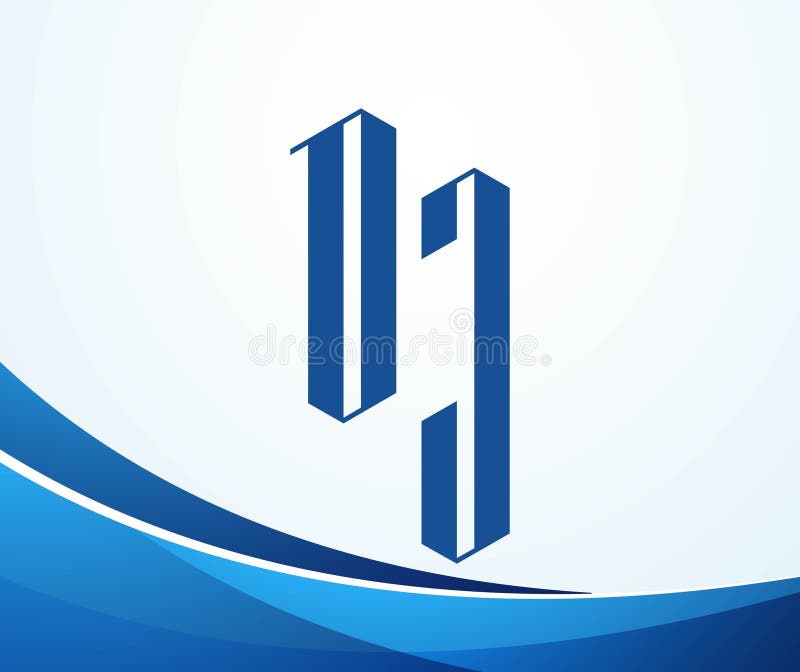 DJ Alphabet Letter Logo Design Template Elements Stock Vector ...