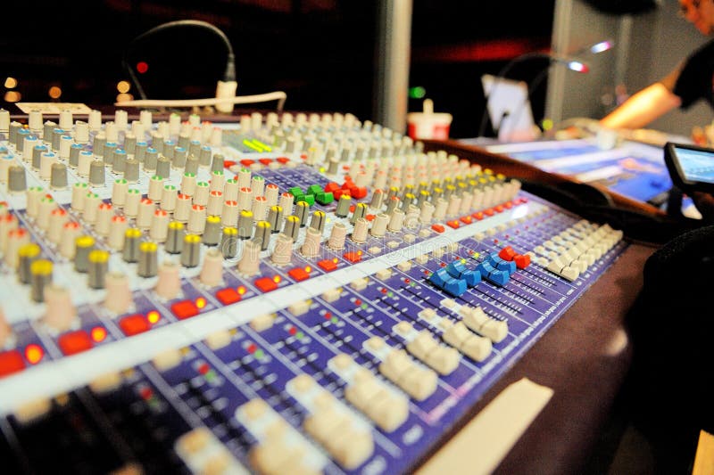 DJ Audio Deck for Mixing Music and Special Sound Effects Stock Image ...