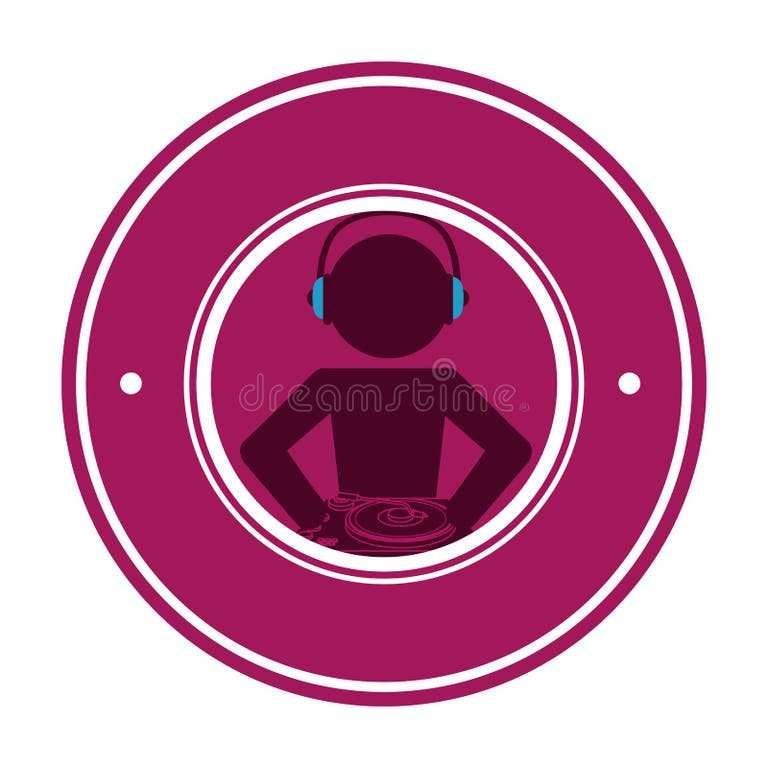 Dj avatar silhouette icon stock illustration. Illustration of ...