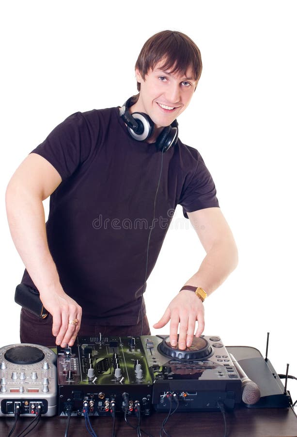 Cool DJ playing music stock photo. Image of effect, control - 40152508
