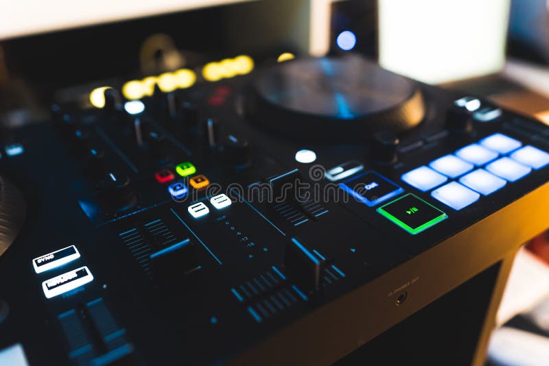 DJ Black Audio Mixing Console at Home Setup Studio for Professionals ...