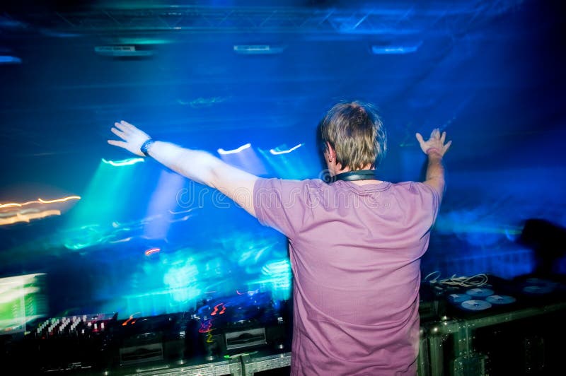 Dj at the Concert, Blurred Motion Stock Image - Image of concert ...
