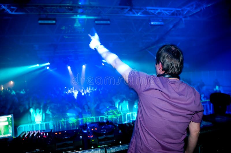 Dj at the concert stock image. Image of energy, emotion - 5734035