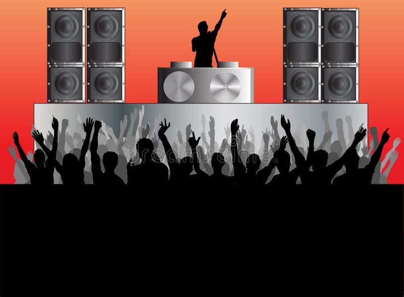 DJ Concert Background stock vector. Illustration of performance - 6712032