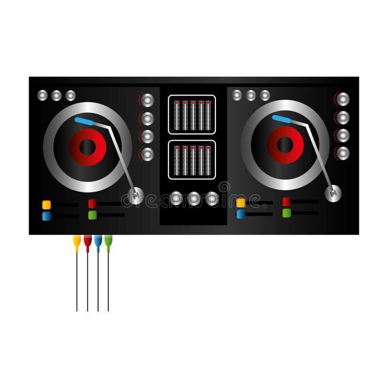 Dj console isolated icon stock vector. Illustration of equipment - 81389457