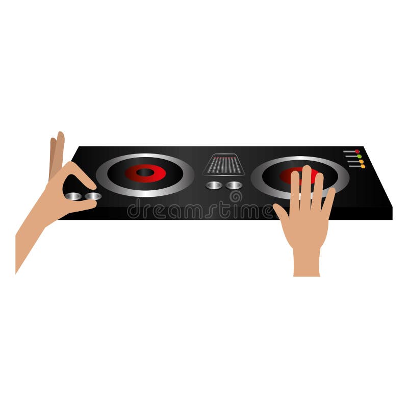 Dj console isolated icon stock vector. Illustration of design - 81389111