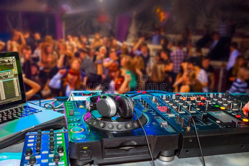 DJ console stock photo. Image of relax, power, entertainment - 115808572