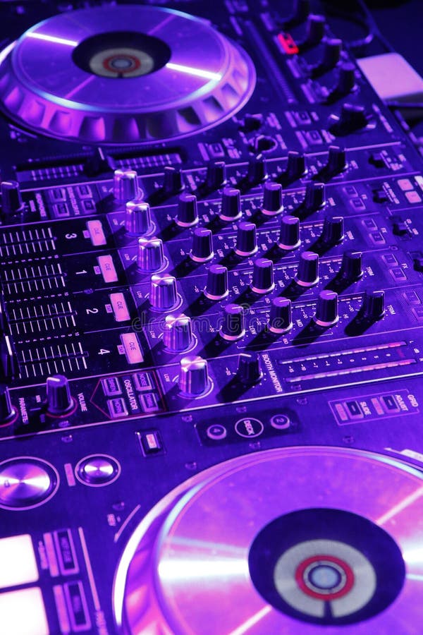 Mixer Digital Audio Table in Use Stock Photo - Image of interface ...