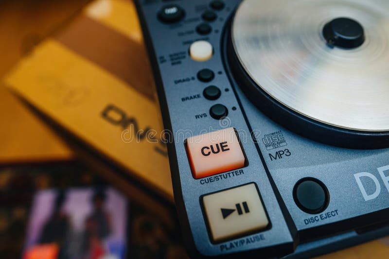 DJ Controller Cue Button Close-Up Editorial Stock Image - Image of ...