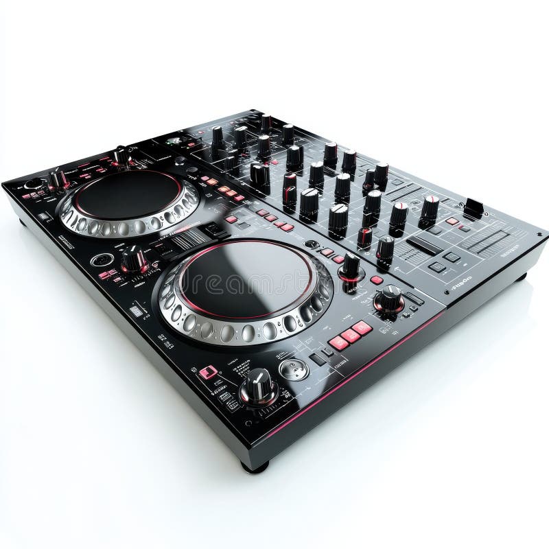 DJ Controller, Versatile DJ Controller, Isolated on White Background ...