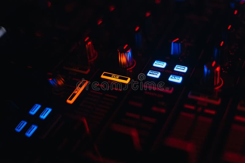 DJ Controller Panel on for Professional Music and Sound Stock Image ...