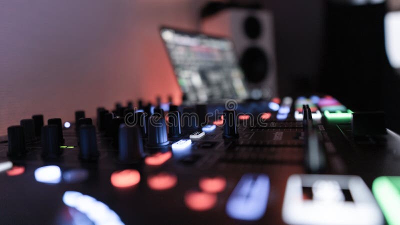 DJ Controller Side View stock image. Image of concert - 179031641