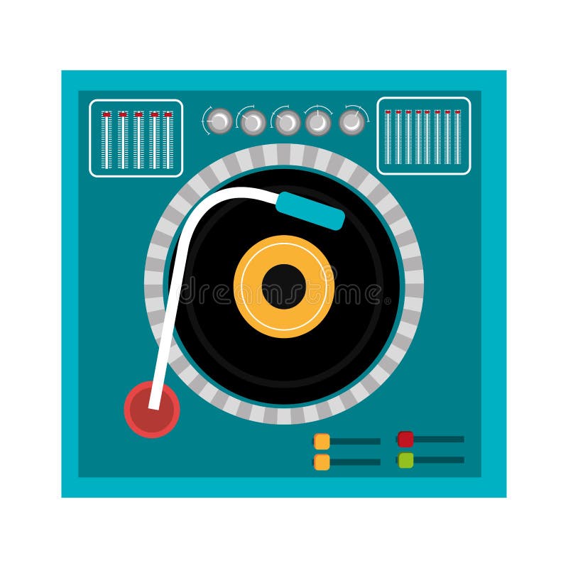 Smiley DJ Neon stock vector. Illustration of happiness - 9516579