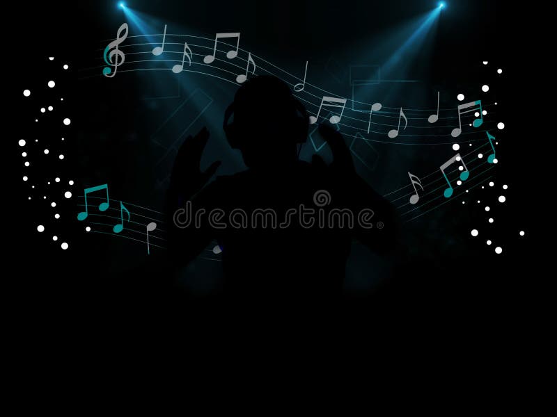 Dj disco party at night stock illustration. Illustration of lifestyle ...
