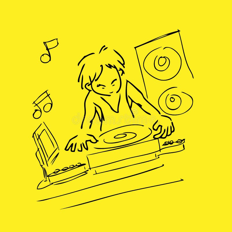 Dj Drawing Line Stock Illustrations – 1,474 Dj Drawing Line Stock ...