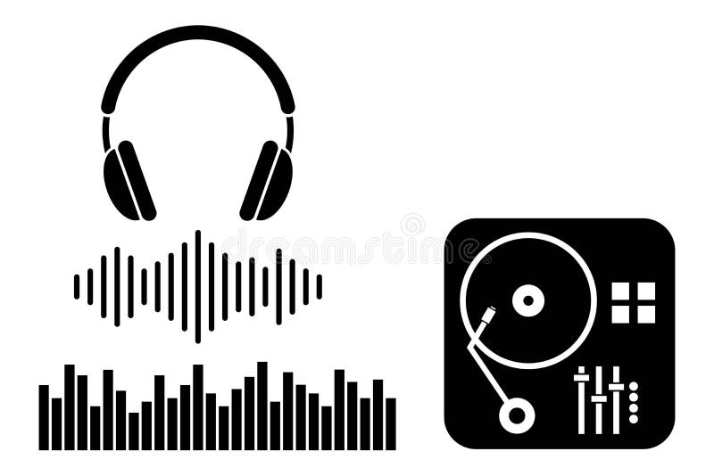 DJ Equipment. Simple Icon Set. Flat Style Element for Graphic Design ...