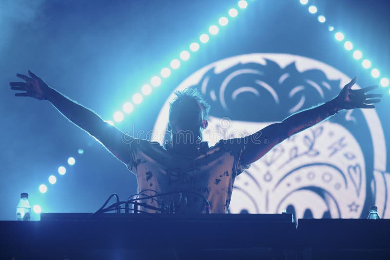 Dj Faustix Playing at Nibe Festival Editorial Stock Photo - Image of ...