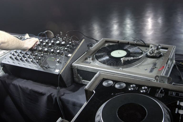 DJ gear soundcheck stock image. Image of prepare, track - 1311425