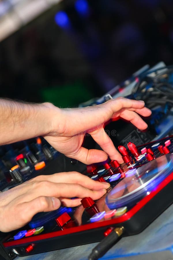 Dj stock photo. Image of jockey, event, hand, illuminated - 51397256