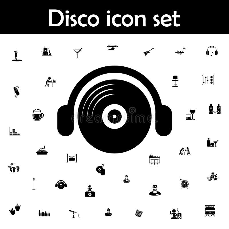 Dj Icon. Disco Icons Universal Set for Web and Mobile Stock ...