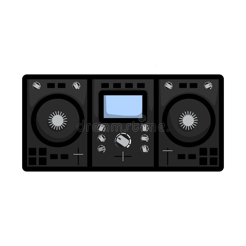 DJ Icon stock vector. Illustration of discotheque, entertainment ...