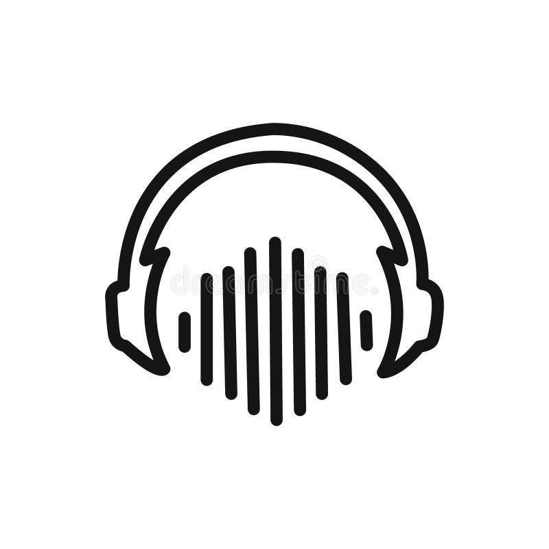 Dj Icon Linear Vector Graphics Sign Stock Vector - Illustration of ...