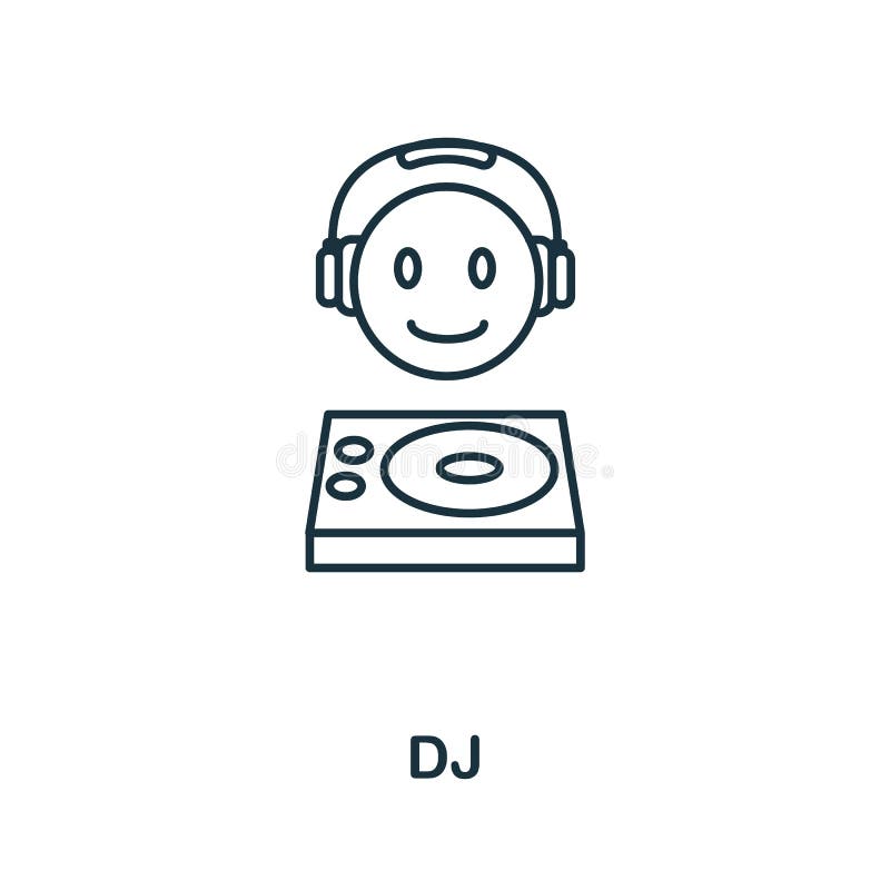 DJ on party stock vector. Illustration of celebration - 12030409