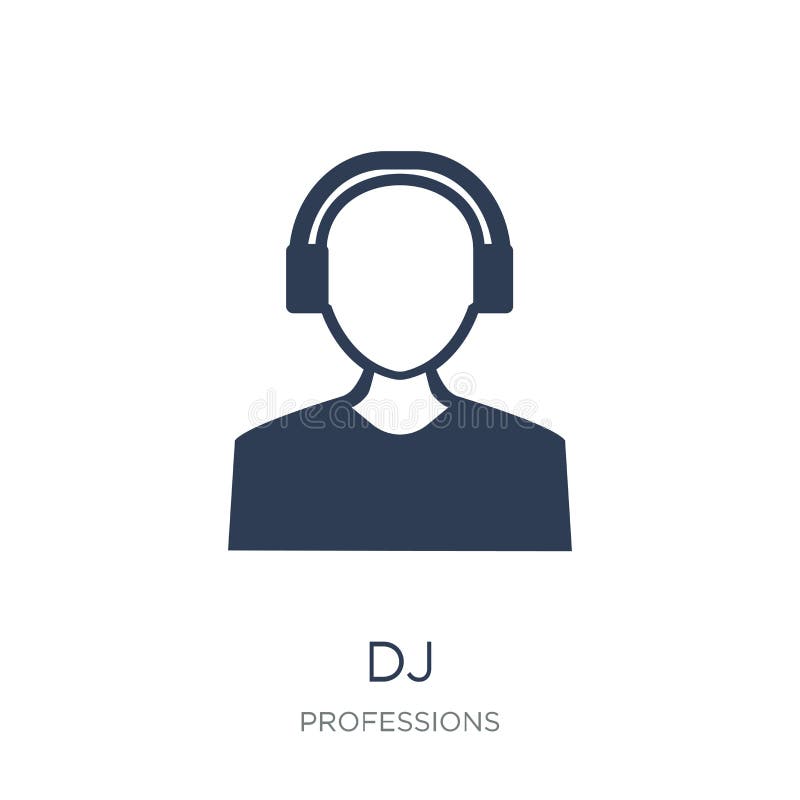 Dj Icon. Trendy Flat Vector Dj Icon on White Background from Pro Stock ...