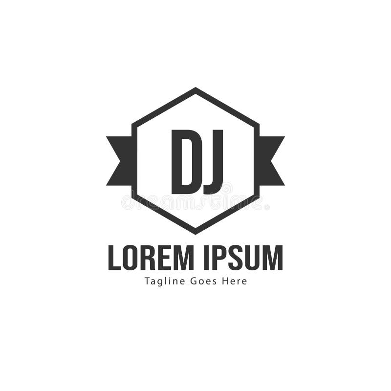 DJ Letter Logo Design. Creative Modern DJ Letters Icon Illustration ...