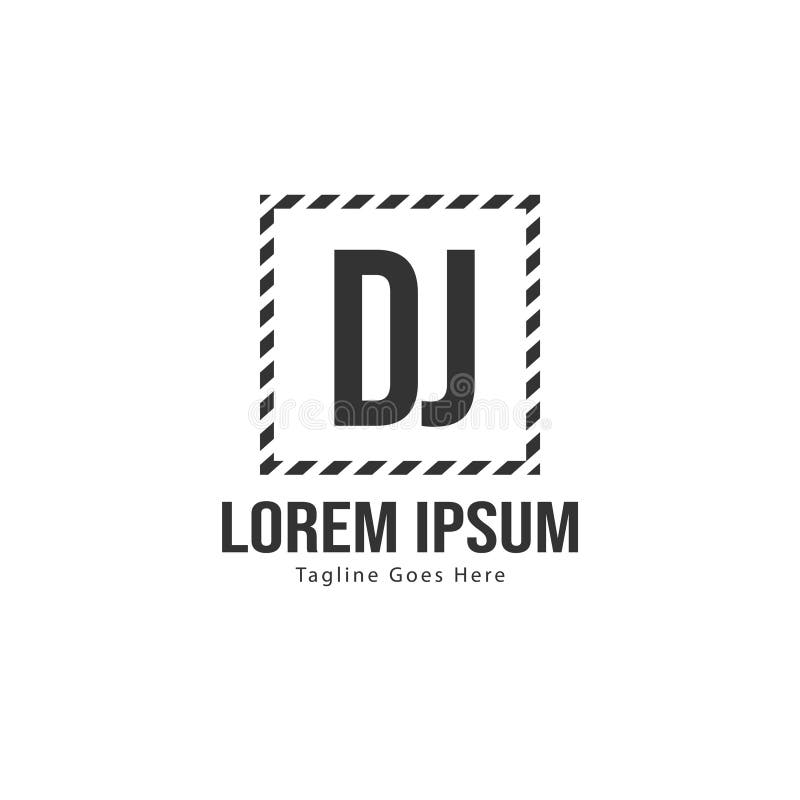 DJ Letter Logo Design. Creative Modern DJ Letters Icon Illustration ...