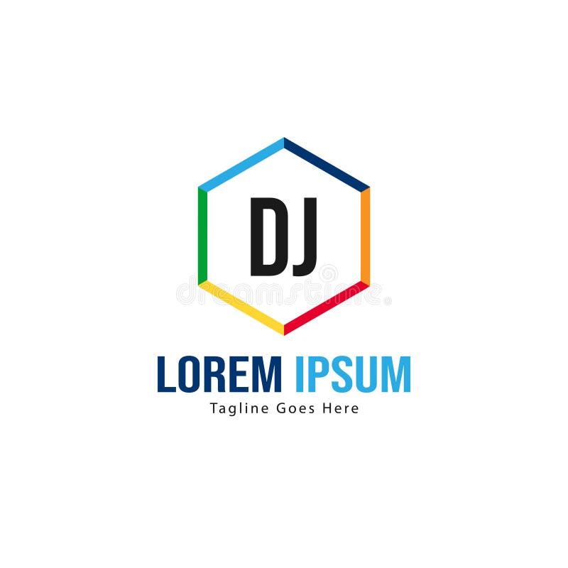 DJ Letter Logo Design. Creative Modern DJ Letters Icon Illustration ...