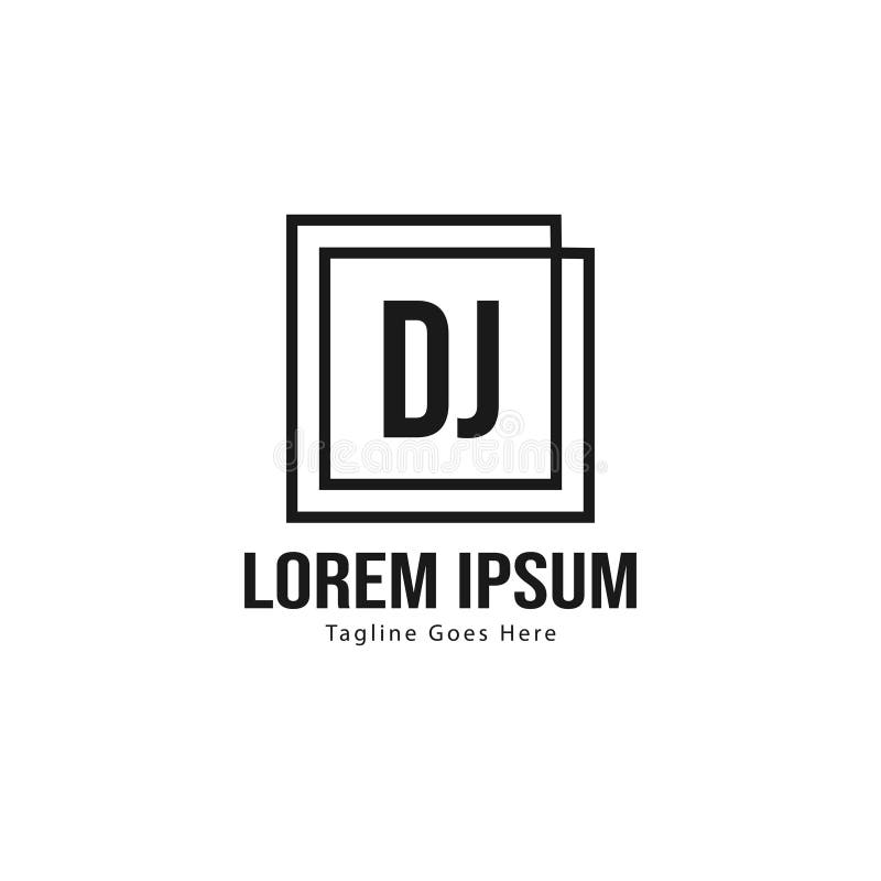 DJ Letter Logo Design. Creative Modern DJ Letters Icon Illustration ...