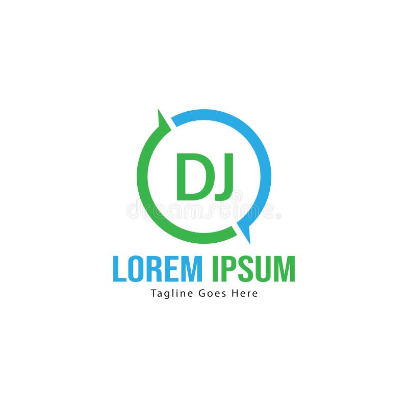 DJ Letter Logo Design. Creative Modern DJ Letters Icon Illustration ...