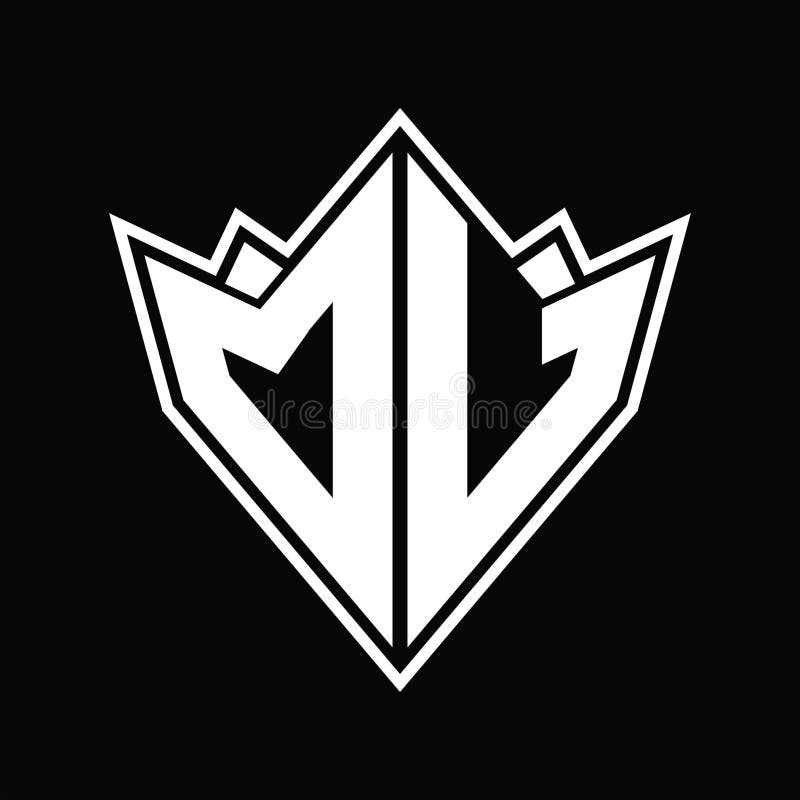 DJ Logo Monogram Design Template Stock Vector - Illustration of graphic ...