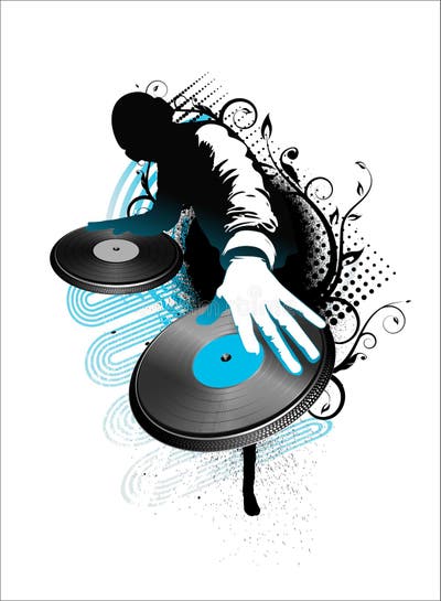 Dj mix stock vector. Illustration of club, modern, curled - 5563188