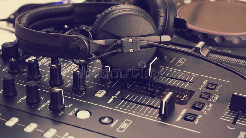 Dj Mix Console and Music Mixer / Controller Stock Photo - Image of ...