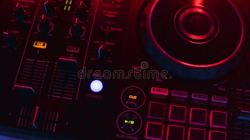 DJ Mix Studio Audio Tracks Mixing Buttons Pads Decks Mixing Console ...