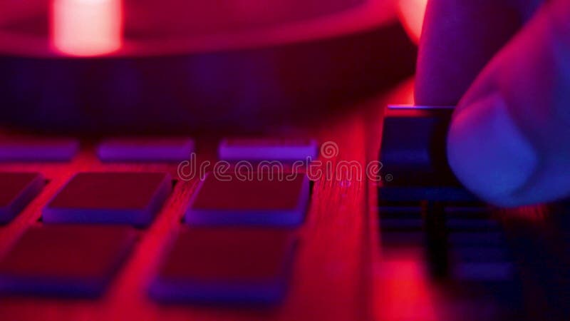 DJ Mix Studio Audio Tracks Mixing Buttons Pads Decks Mixing Console ...