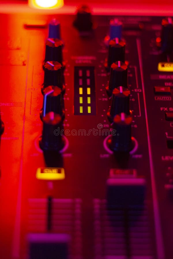 DJ Mix Studio Audio Tracks Mixing Buttons Pads Decks Mixing Console ...