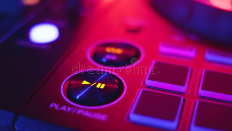 DJ Mix Studio Audio Tracks Mixing Buttons Pads Decks Mixing Console ...