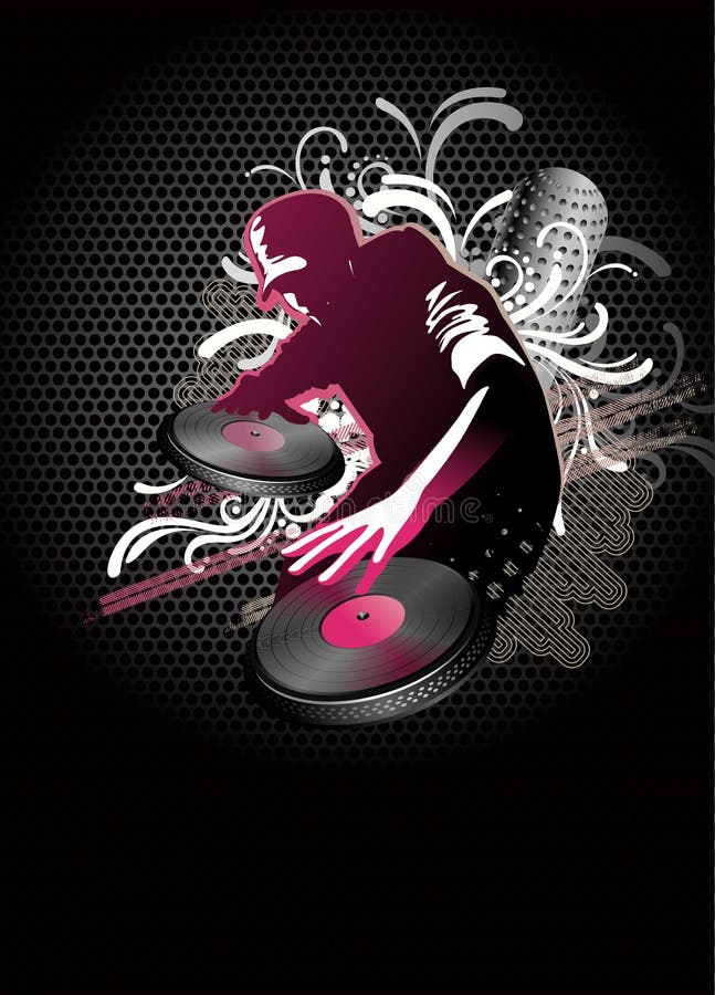 Dj mix stock vector. Illustration of club, modern, curled - 5563188