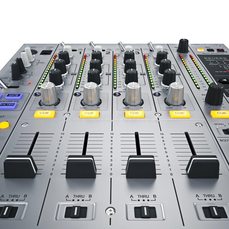 DJ Mixer buttons stock illustration. Illustration of nightlife - 53765146