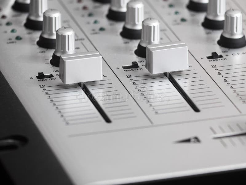 Dj mixer in night club stock image. Image of electronic - 103060375