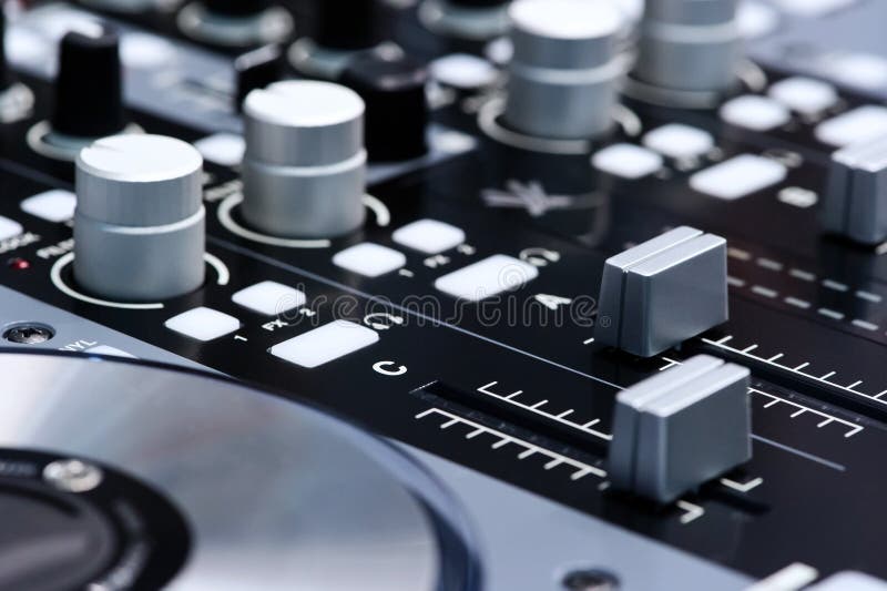 DJ mixer controller stock image. Image of level, buttons - 47606073