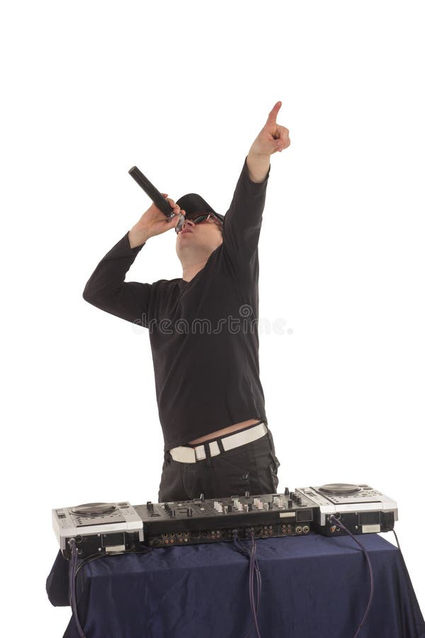 DJ with the mixer stock image. Image of adult, musical - 75940873